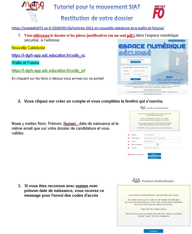 Tutoriel pour le téléversement des documents pour le mouvement SIAT ...